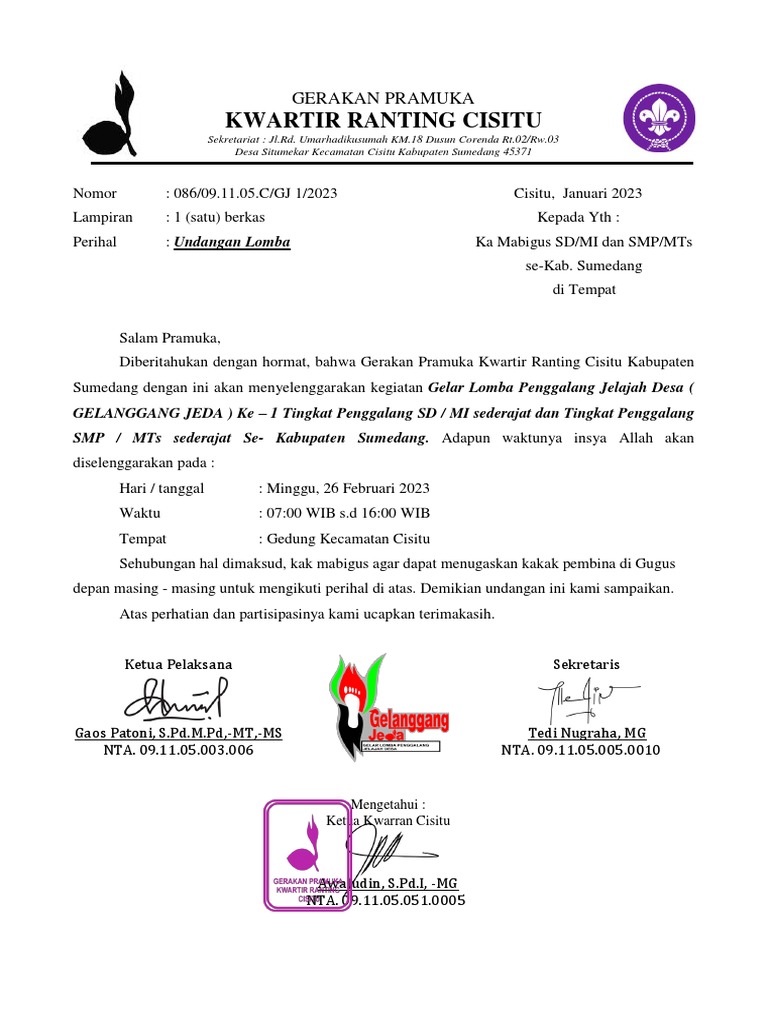 Surat Edaran GJ 2023 & JUKNIS | PDF