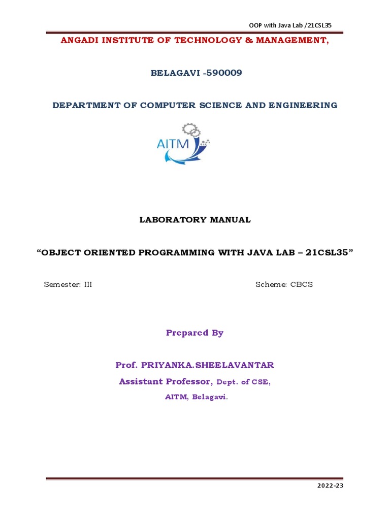 Python Lab Manual Pdf Programming Constructor Object Oriented Programming