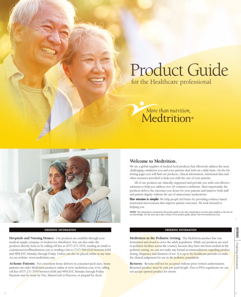 Medtrition Product Guide-RJ2B | PDF | Nutrition Facts Label | Dietary Fiber