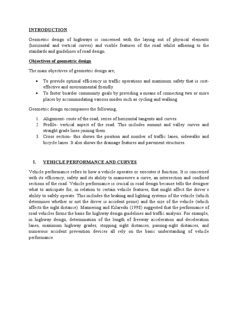 Geometric Design of Highways | PDF | Road | Transport