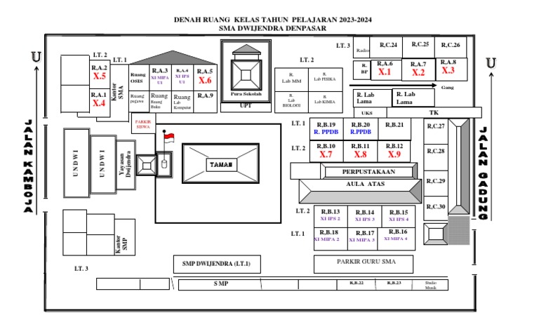 Denah Ruag Kelas TH 2023-2024 | PDF
