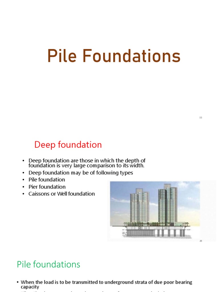 2.3 Pile Foundation | PDF | Deep Foundation | Foundation (Engineering)