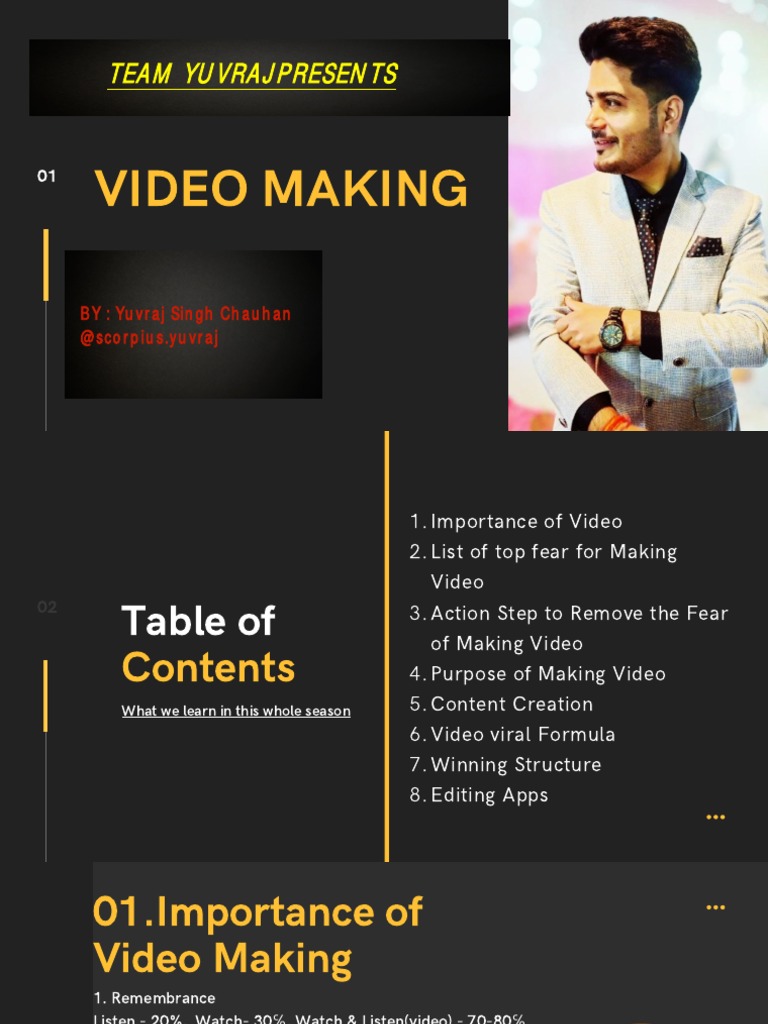 Video Making by Yuvraj Singh Chauhan | PDF | Mass Media | Communication