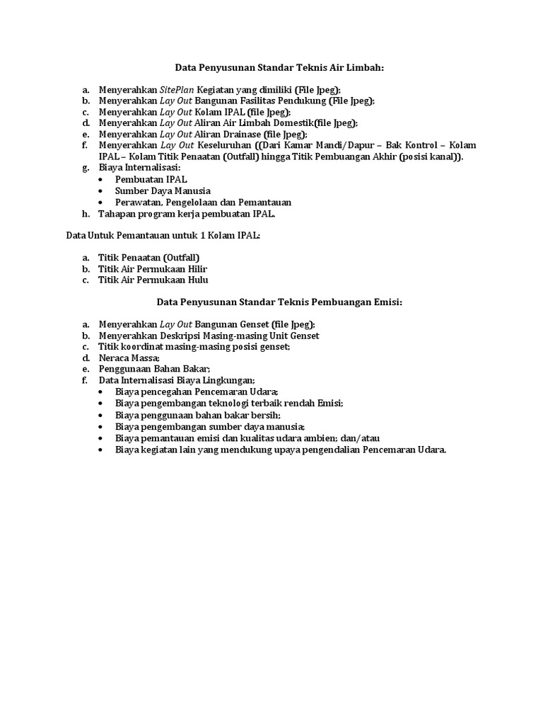 Data Untuk Pertek | PDF