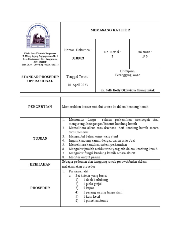 Memasang Kateter | PDF