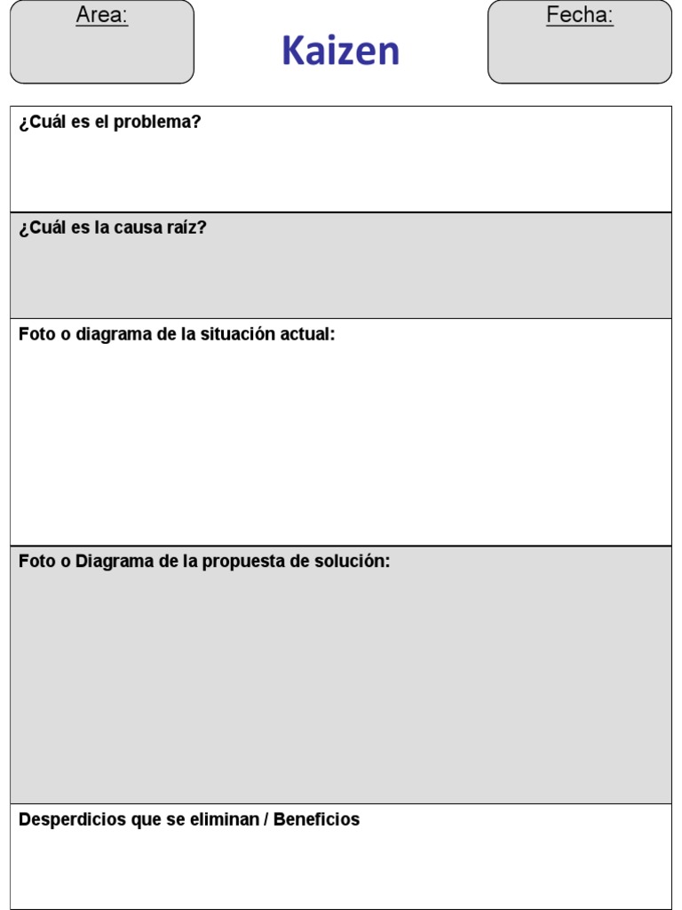 Formato Kaizen | PDF