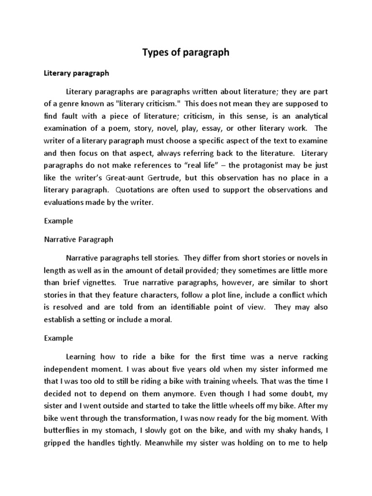 Types of Paragraphs Explained | PDF | Inductive Reasoning | Deductive ...