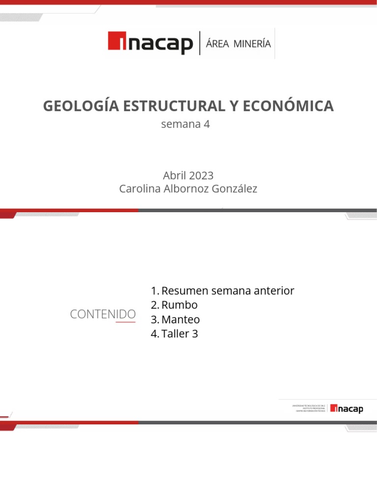 PPT4 - Geología Estructural - Semana 4 - Rumbo y Manteo | PDF | Placas ...