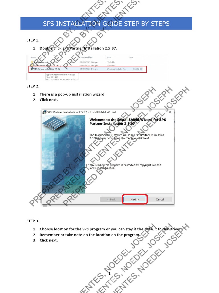 SPS Installation Guide - Watermark | PDF