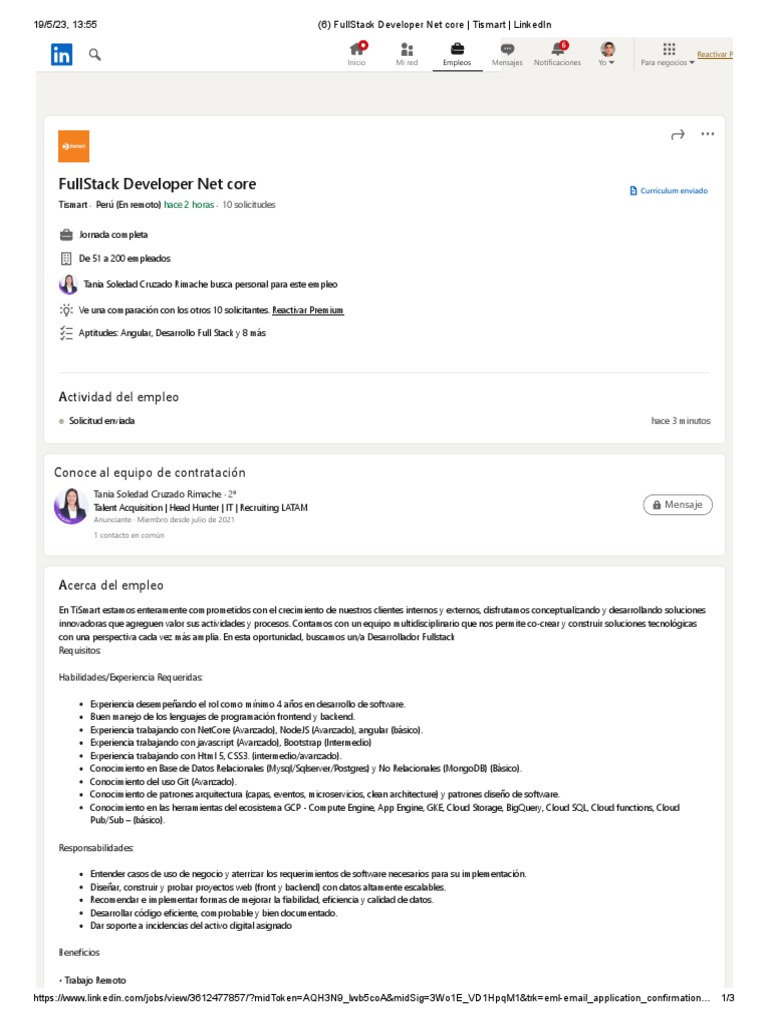 (6) FullStack Developer Net core _ Tismart _ LinkedIn | PDF ...