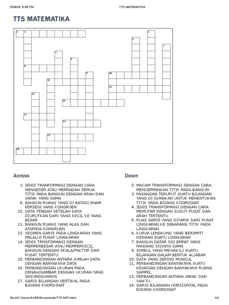 TTS Matematika | PDF