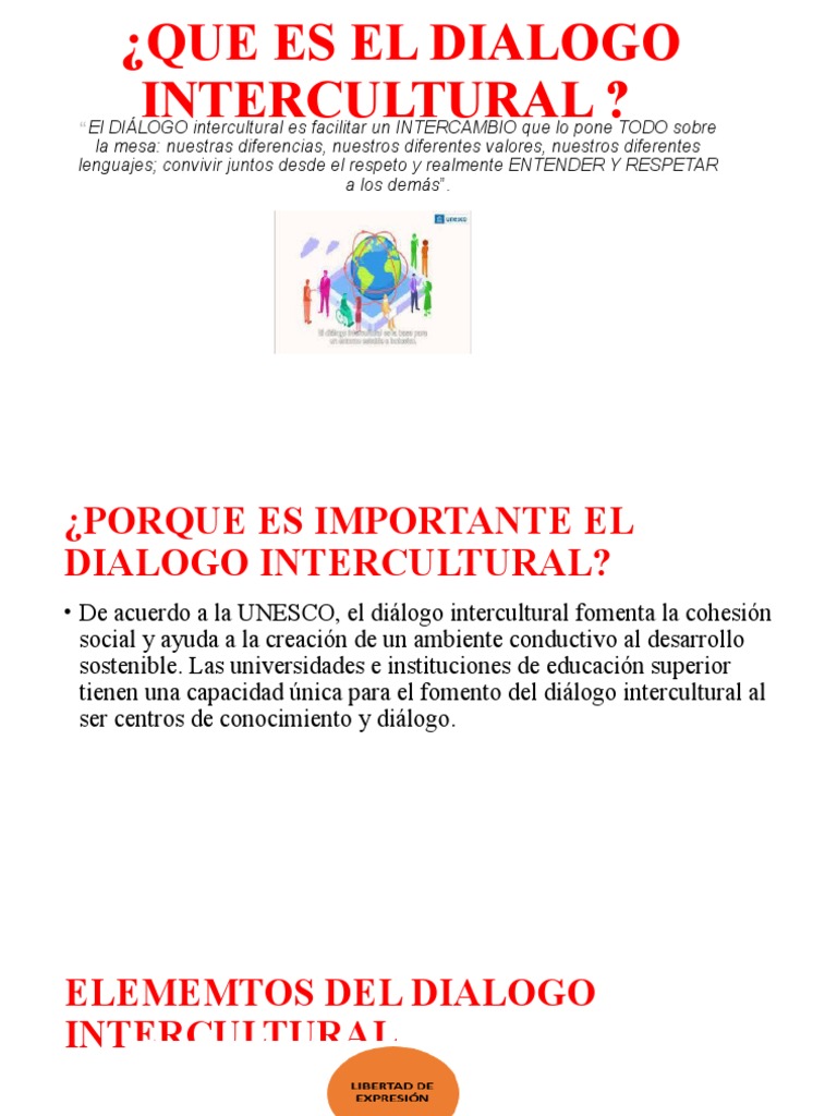 Definición y Elementos del Diálogo Intercultural | PDF