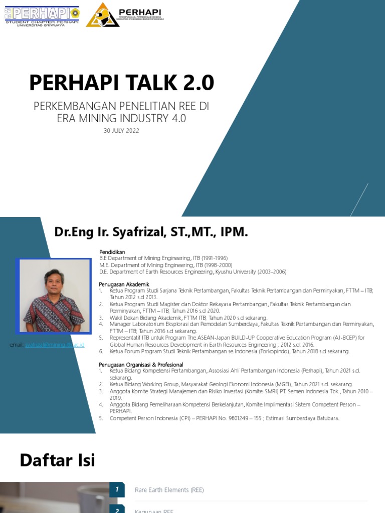 Presentasi PERHAPI TALK SC UNSRI | PDF