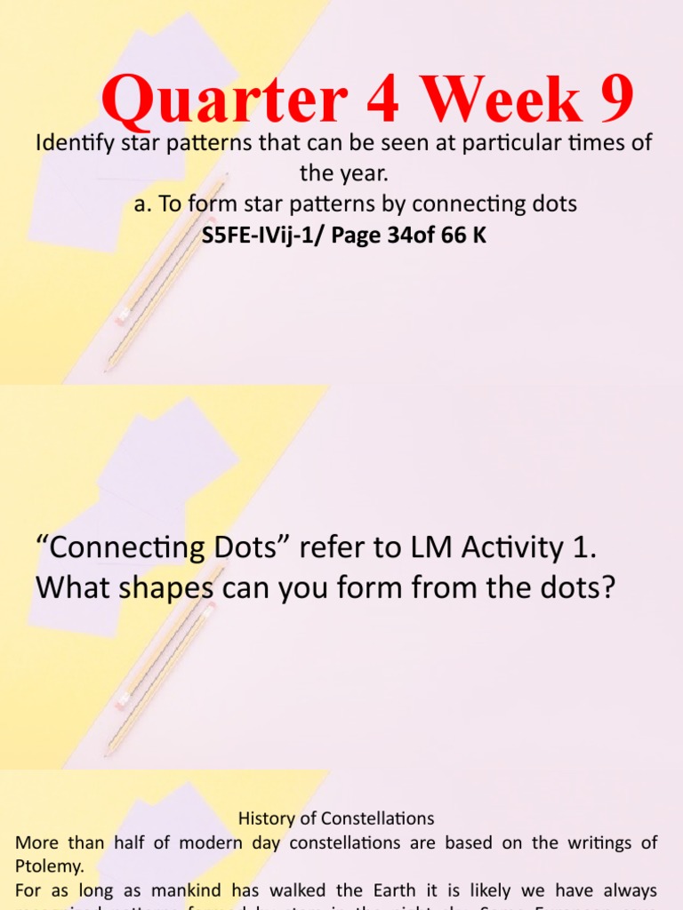 SCIENCE 5 PPT Q4 W9 - Identify Star Patterns That Can Be Seen at ...