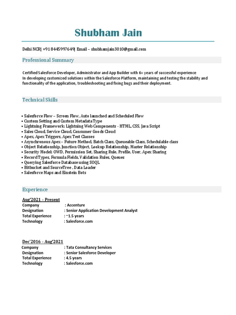 Subham Jain - SFDC | PDF | Computing | Application Software