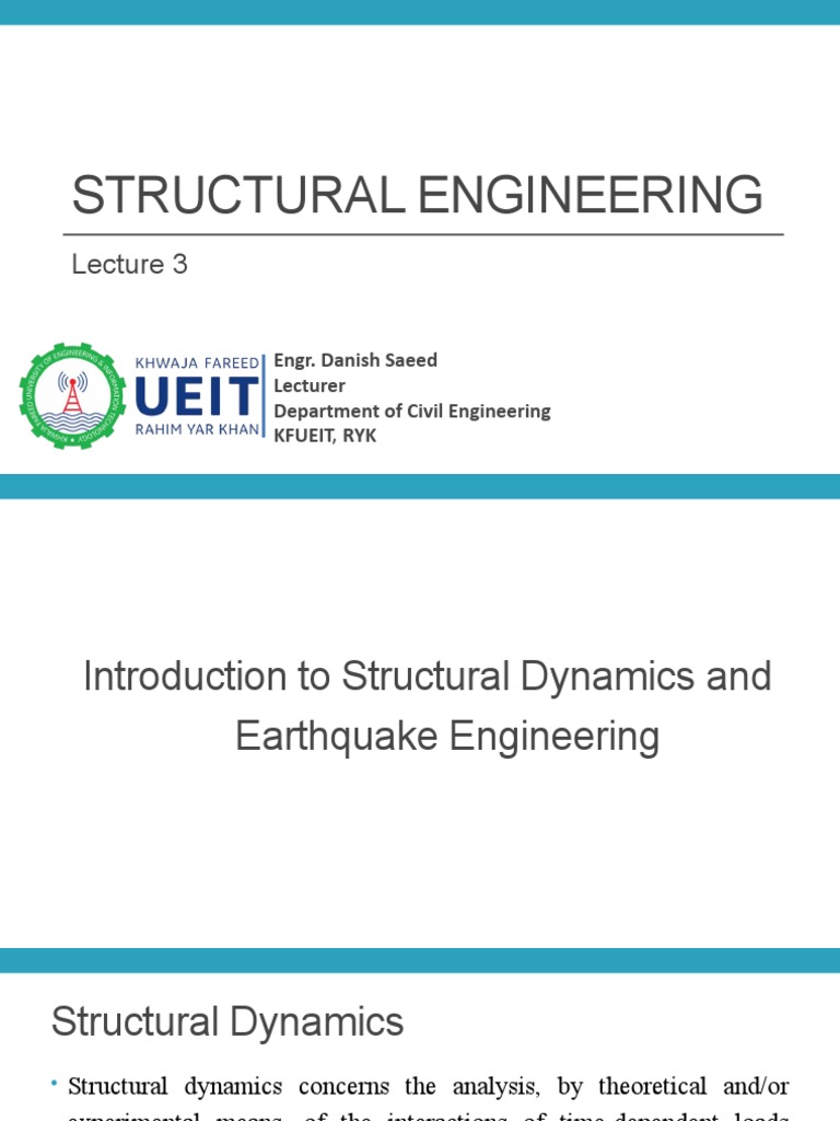 Structural Engg. Lecture 3 | PDF | Oscillation | Civil Engineering