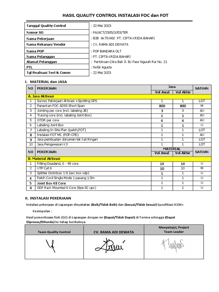 Qc Paact23051053ter - Pt. Cipta Krida Bahari - Pertokoan Citra Bali Jl ...