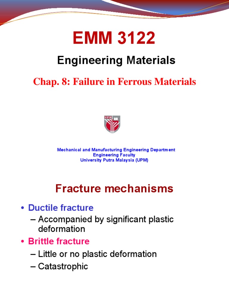 E-EMM 3122-8-Failure in Ferrous Metal (N) | PDF | Fracture | Fracture ...