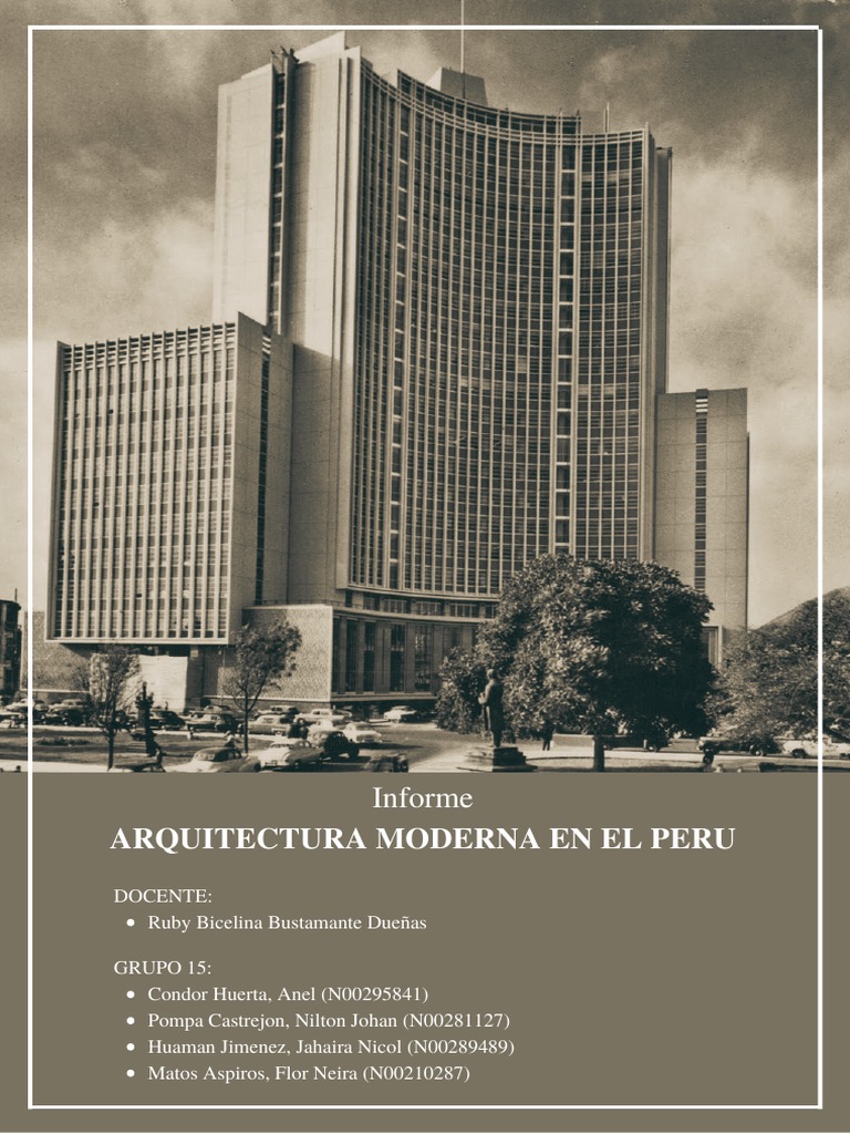 ARQUITECTUA MODERNA EN EL PERU | PDF | Lima | Perú