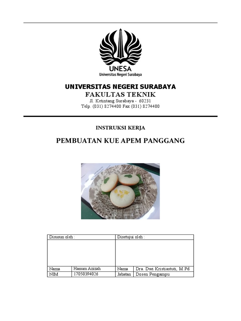 Laporan Praktek 3 (Apem Panggang) | PDF
