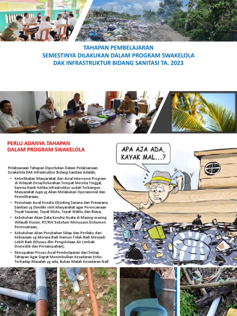 Tahapan Swakelola DAK Sanitasi 2023 | PDF | Sains & Matematika