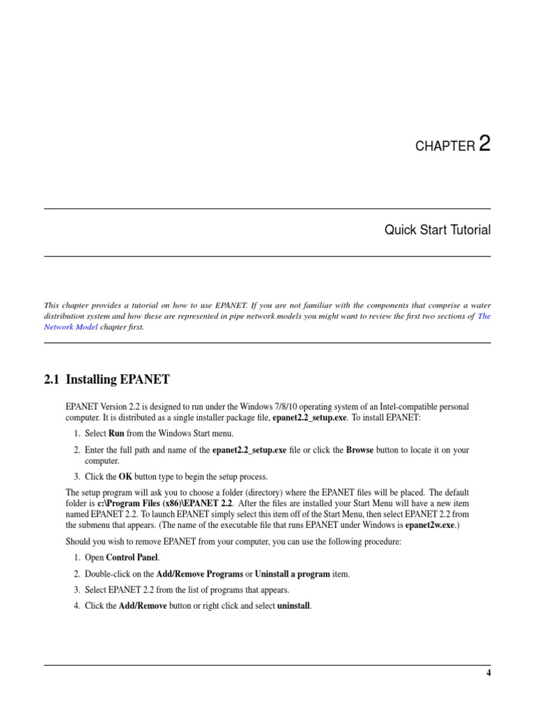 EPANET | PDF | Computers