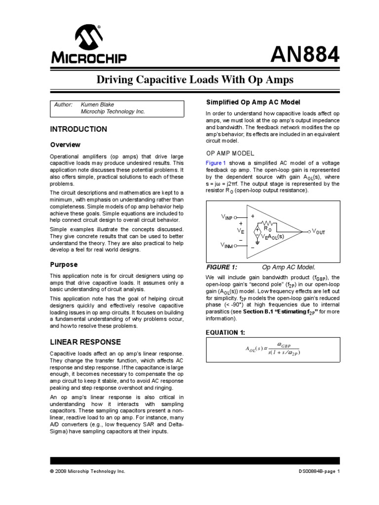Opamp Driving Capacitive Loads 00884b | PDF | Operational Amplifier ...