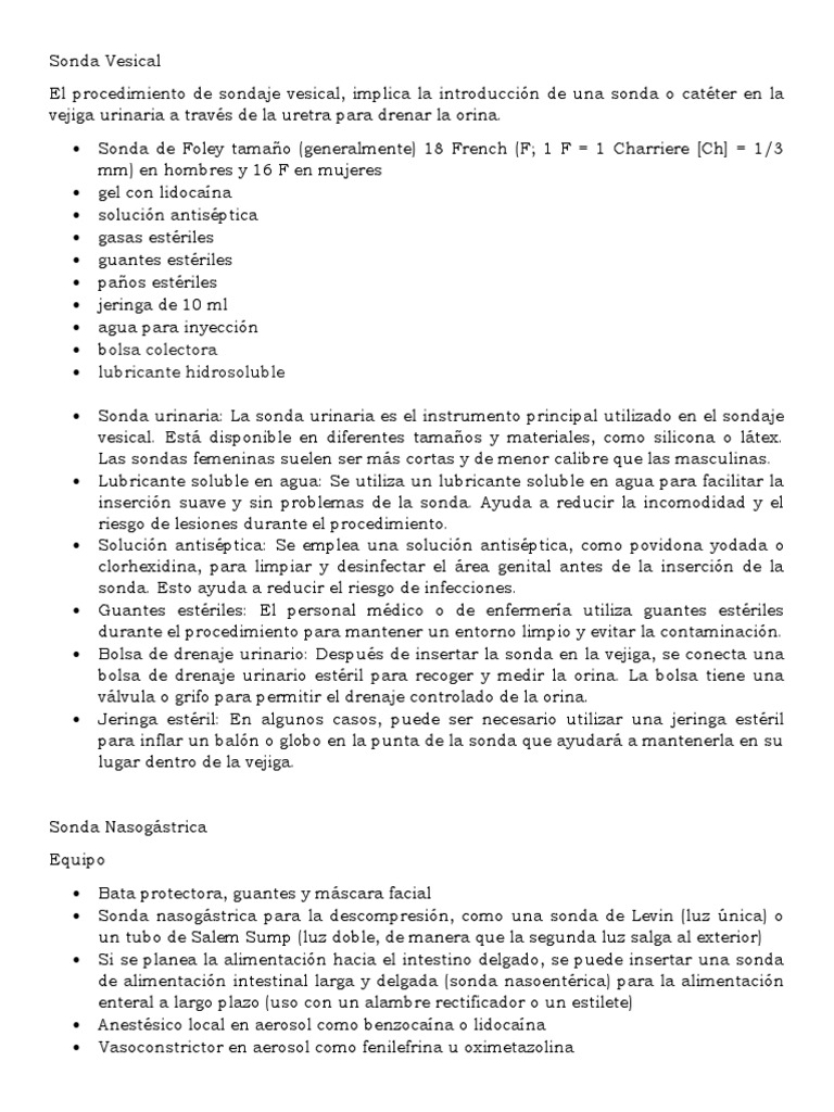 Tipos De Sondas Pdf