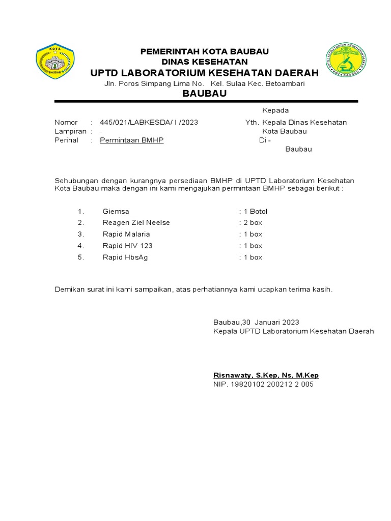 Permintaan BMHP | PDF