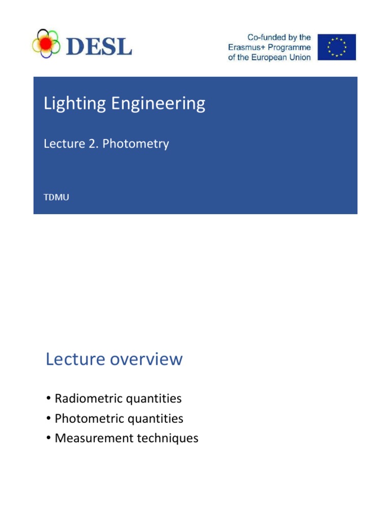 Photometric Quantities and Intensity | PDF | Psychophysics ...