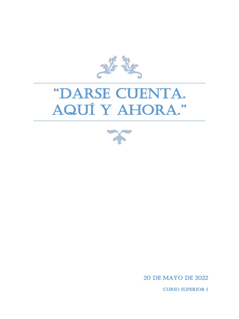 Darse Cuenta | PDF