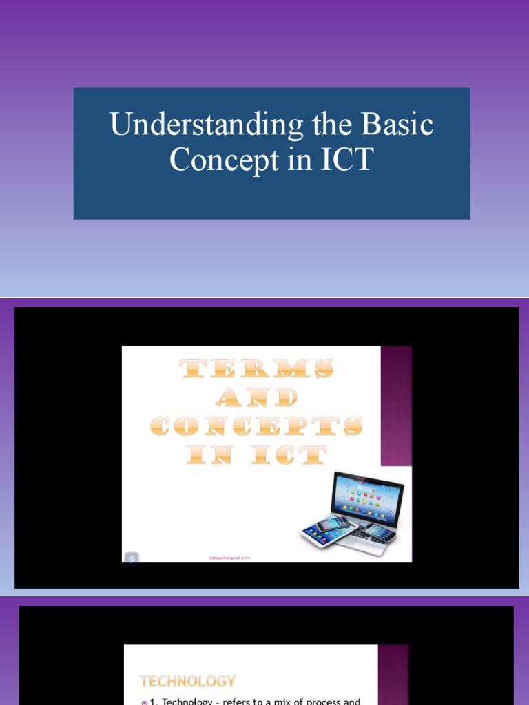 Basic Concept in ICT | PDF