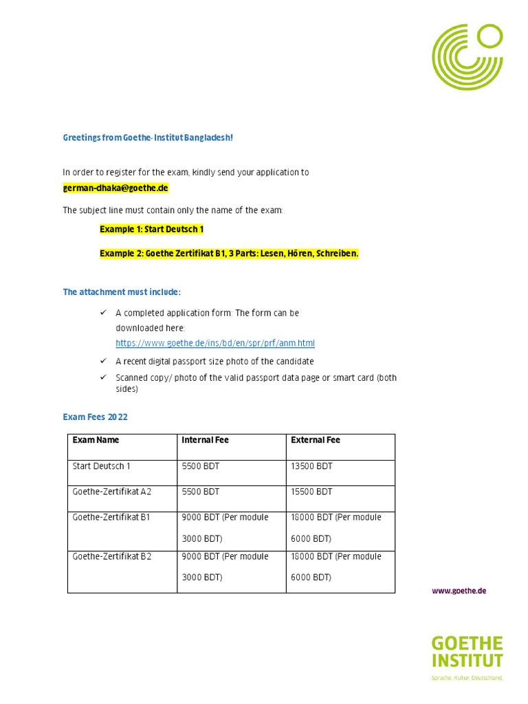 Exam Registration Instructions | PDF