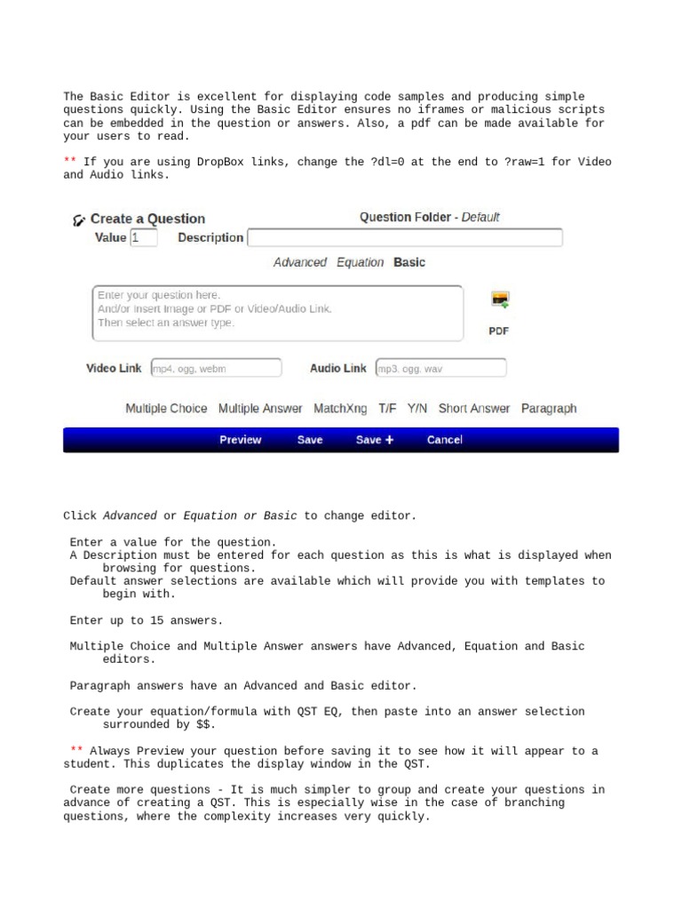 Educators' Guide to QST Editors | PDF