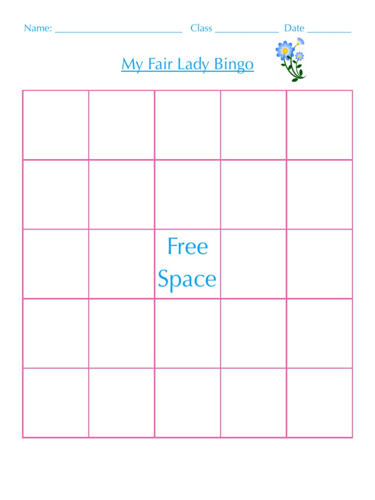 MFL Bingo Card | PDF