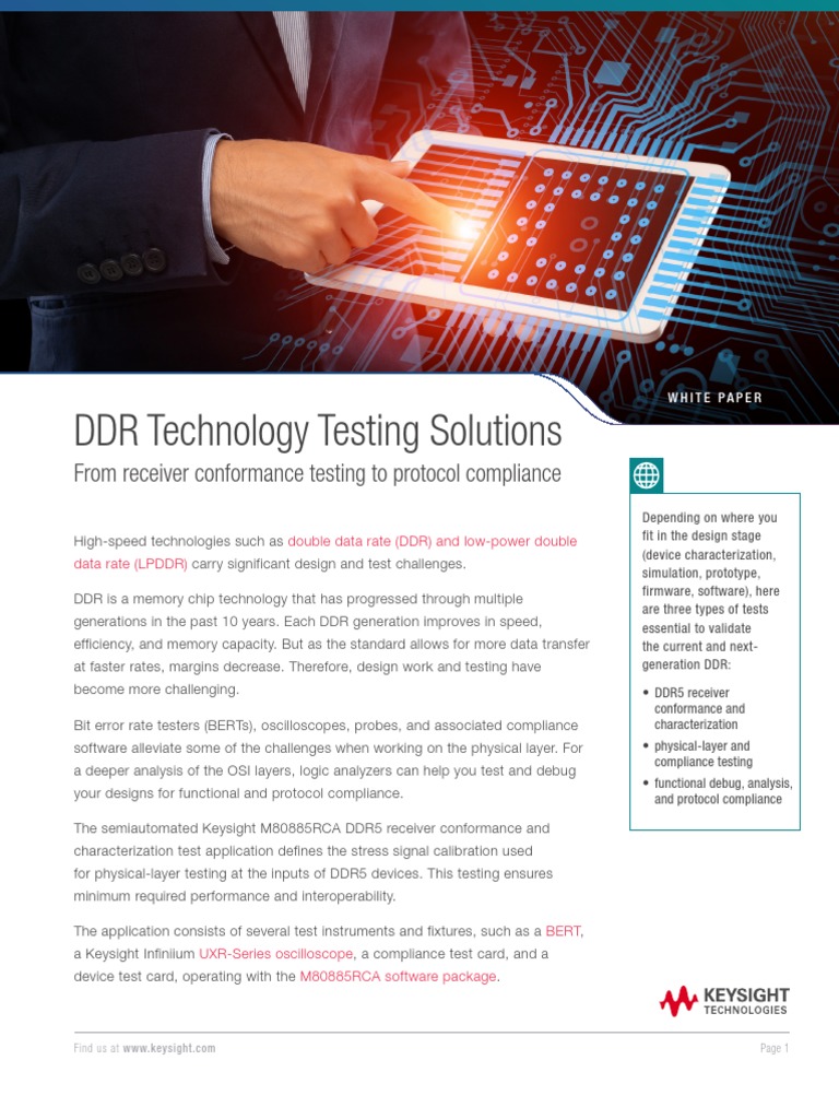 DDR Technology Testing Solutions | PDF