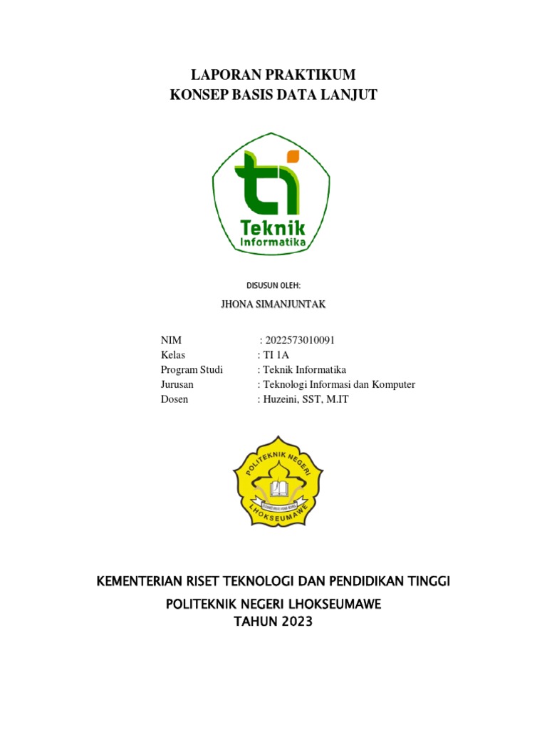 Laporan Praktikum 1 Pengenalan Mysql | PDF | Komputer Laporan Praktikum 1 Pengenalan Mysql | PDF | Komputer