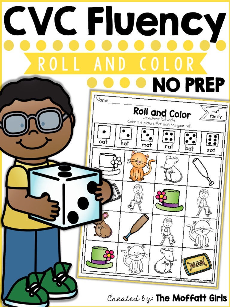 CVC Roll and Color Activities | PDF