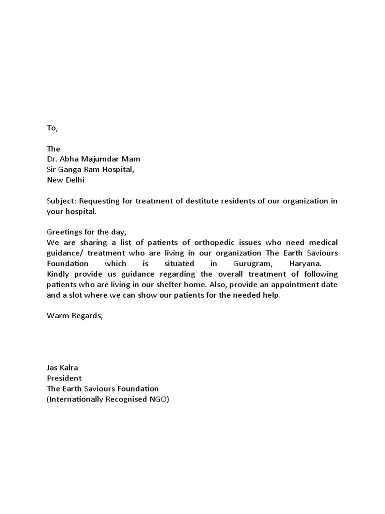Sir Ganga Ram Hospital Appointment Letter | PDF