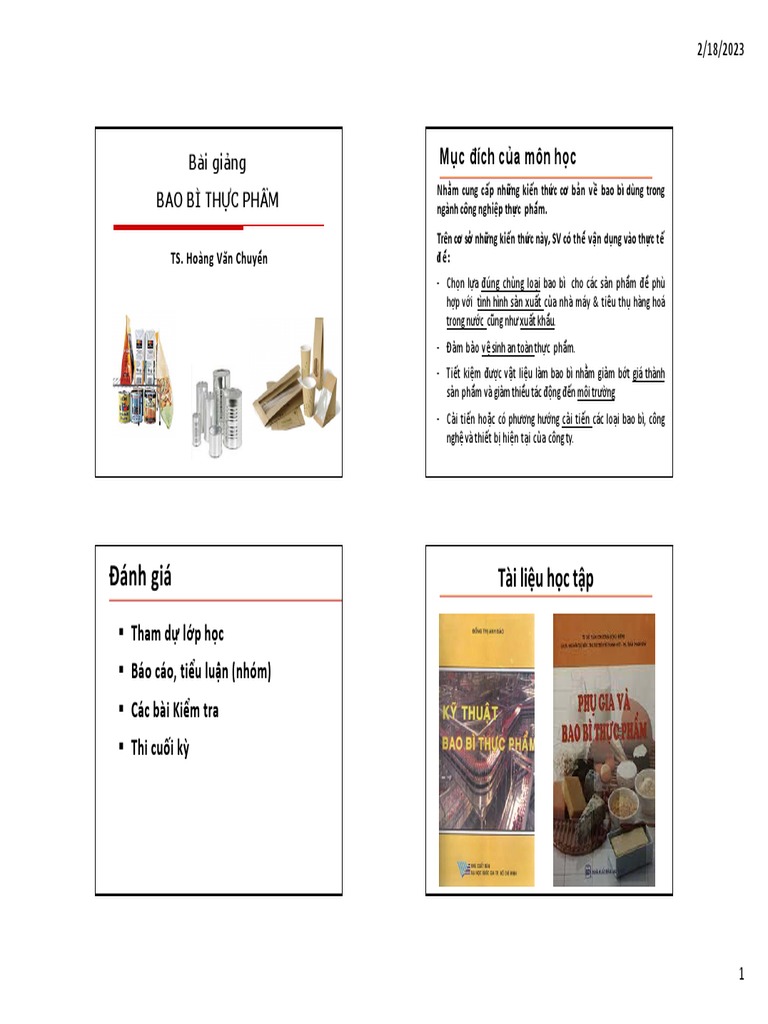 Hoang Van Chuyen - BG BAO BÌ TP | PDF