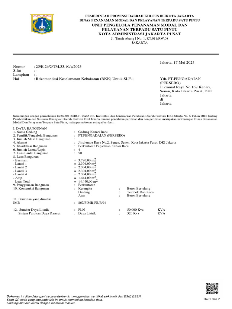 Rekomendasi Keselamatan Kebakaran Bangunan 8 Lantai Kebawah | PDF