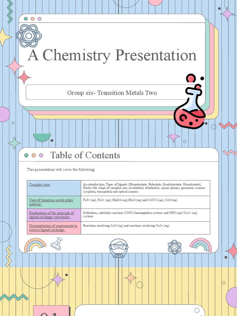 Chemistry - Transition Metals | PDF | Ligand | Coordination Complex