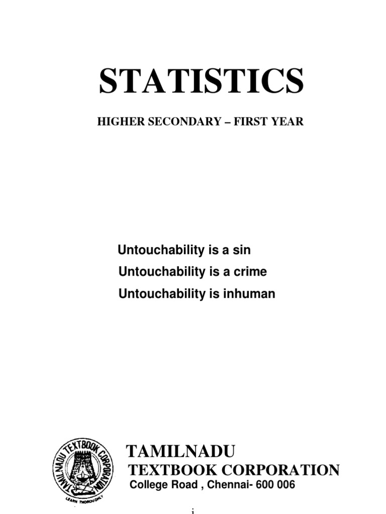 Statistics Book | PDF