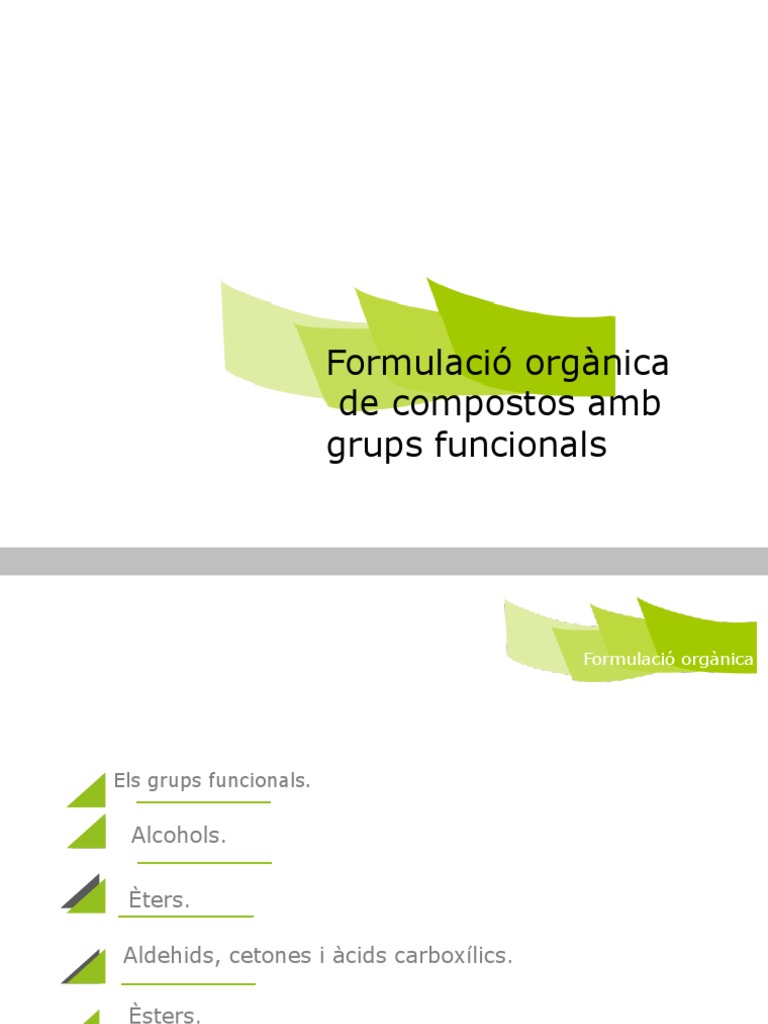 FORMULACIÓ GRUPS FUNCIONALS | PDF