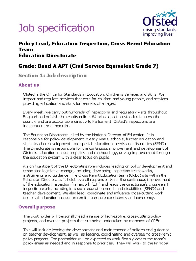 Job Specification | PDF | Recruitment