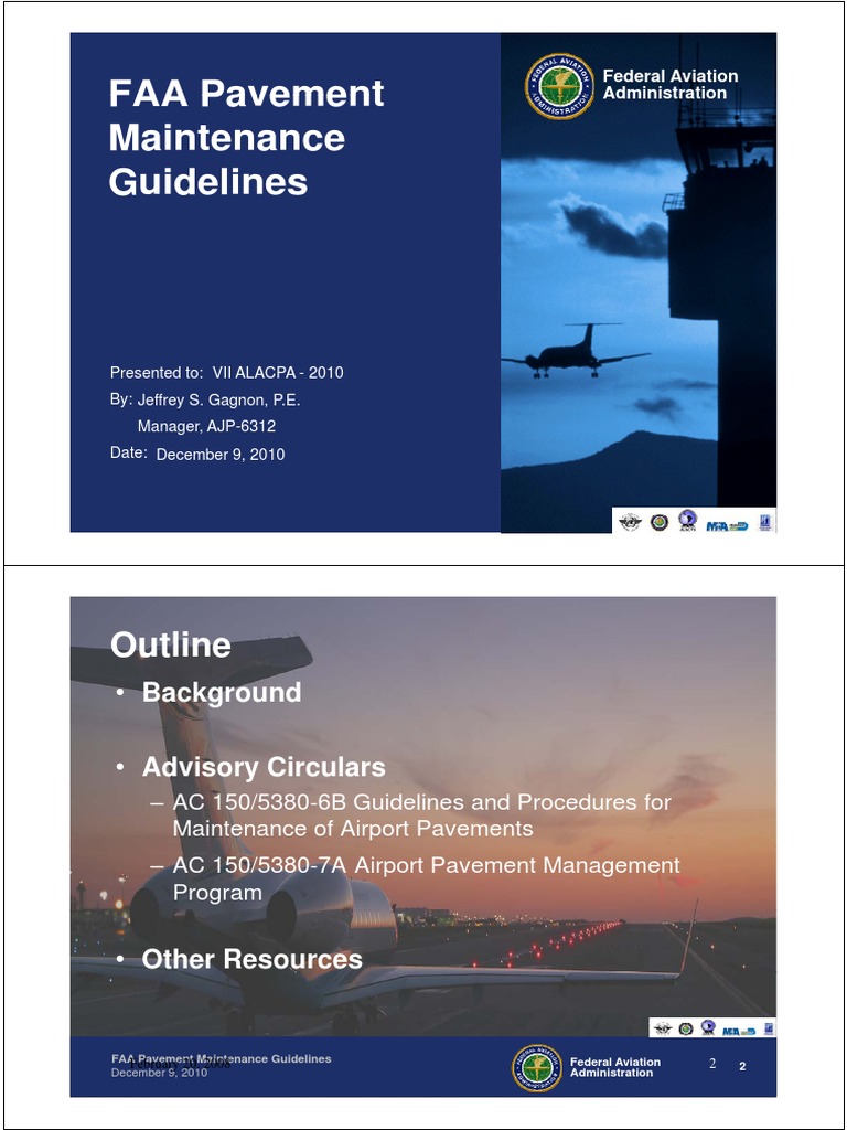FAA Pavement Maintenance 12-9-10 | PDF | Road Surface | Airport