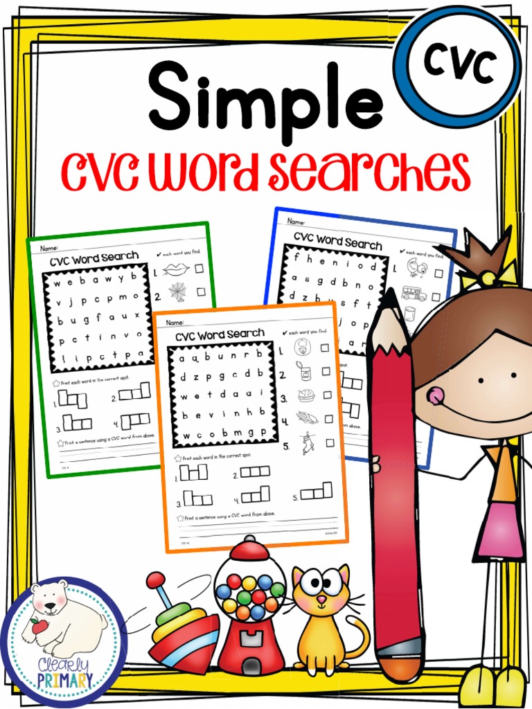 Cvc Word Searches | PDF