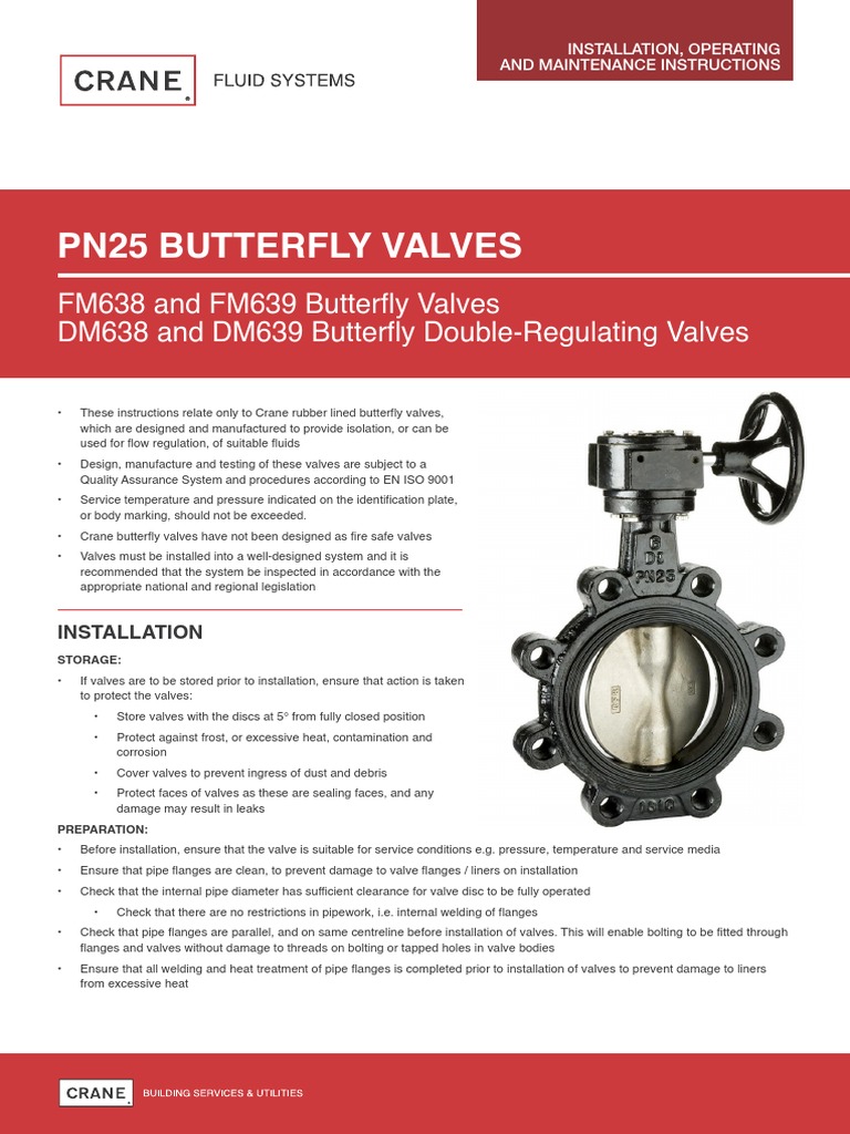 CFS FM638 639 DM638 639 Iom | PDF | Valve | Pipe (Fluid Conveyance)