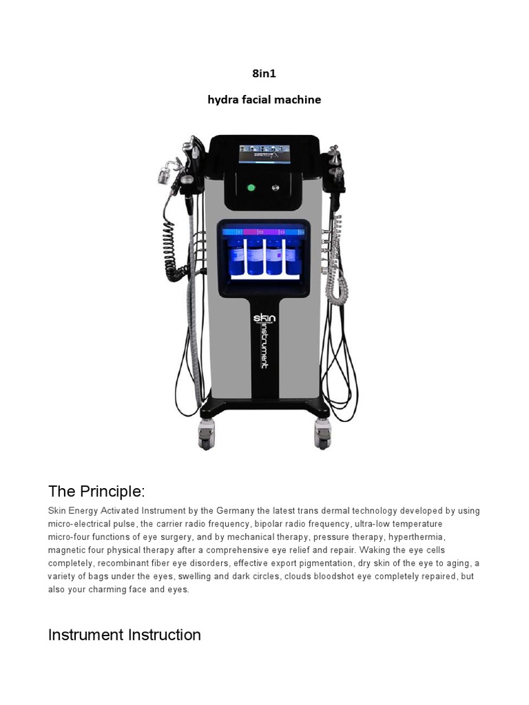 8in1 korean hydra facial machine | PDF | Skin | Wrinkle
