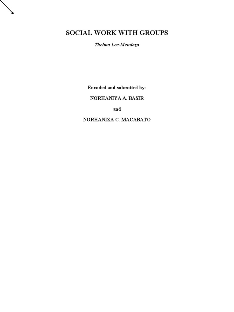 SOCIAL WORK WITH GROUPS-Thelma Mendoza-Personality Book | PDF